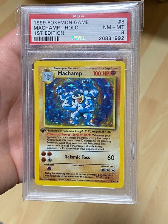 1ST EDITION MACHAMP-HOLO 1999 PSA#8 | Kaufen auf Ricardo