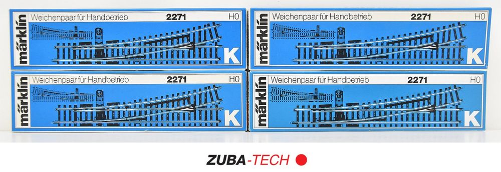 4x Märklin 2271 K-Gleis Weichen R+L H0 WS mit OVP | Kaufen auf Ricardo