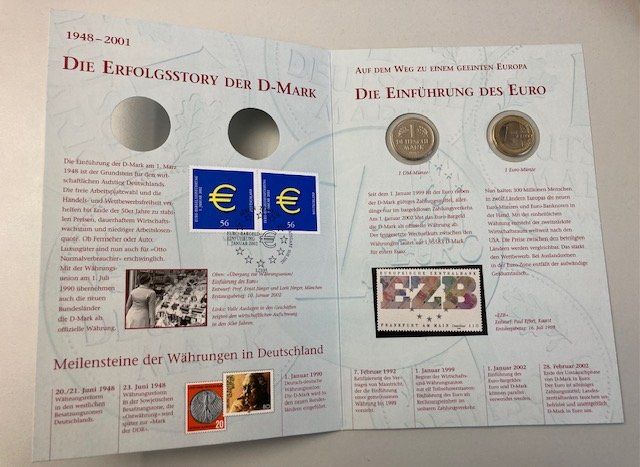 D-Mark zu Euro Gedenkprägung Deutsche Post Top Zustand! (Neu und ...