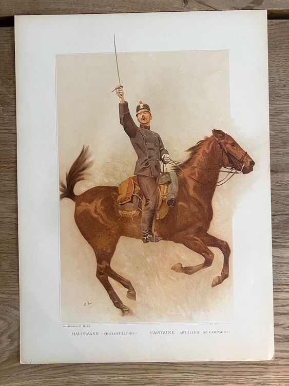 Lithographie Hauptmann Feldartillerie Schweizer Armee (KoA) | Kaufen auf Ricardo