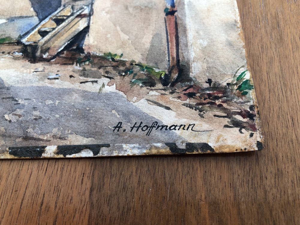 Aquarelle de A Hoffmann peintre jurassien 1875-1938 | Kaufen auf Ricardo