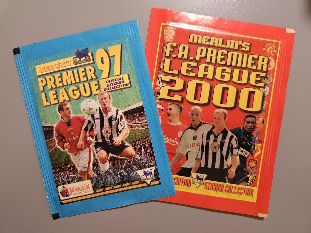 Ungeöffnete Merlin Topps Premier League Packs 1997 / 2000 (Neu und ...