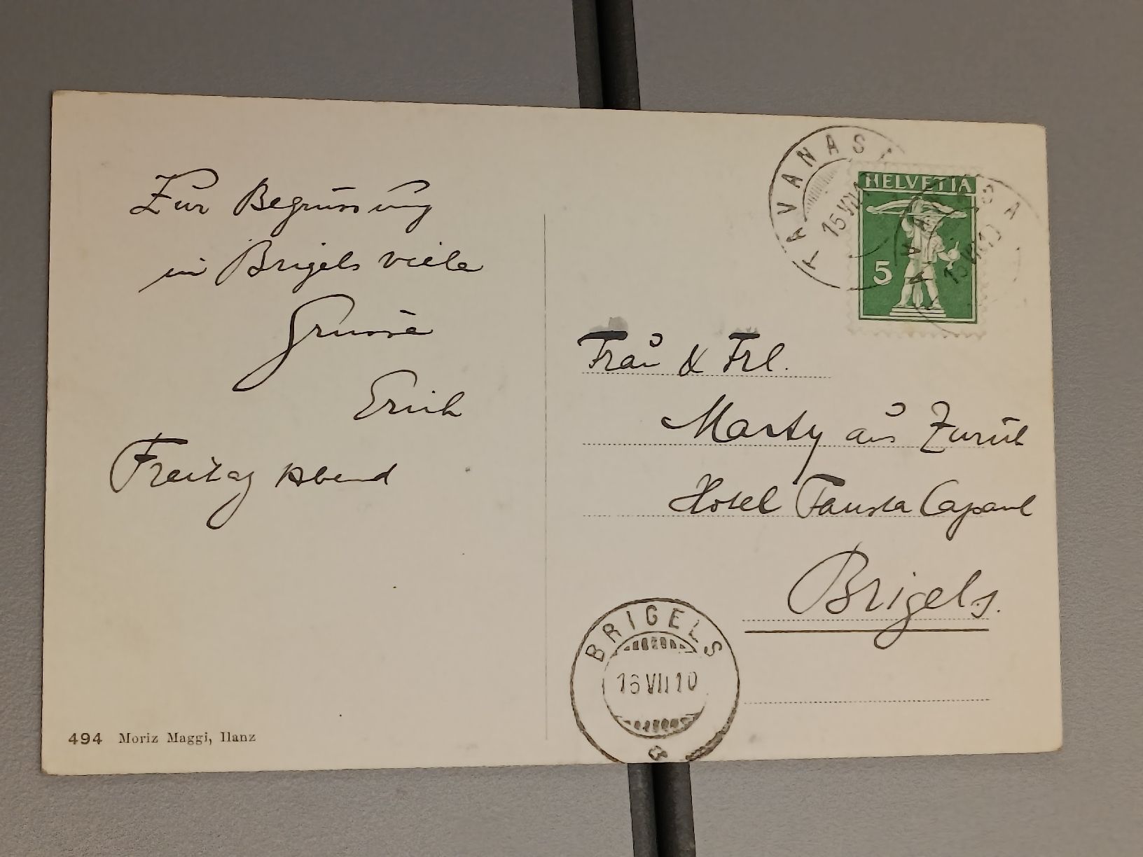 Alte PK / Tavanasa - Gelaufen 1910 (Gebraucht) in Brugg AG für CHF 15 ...