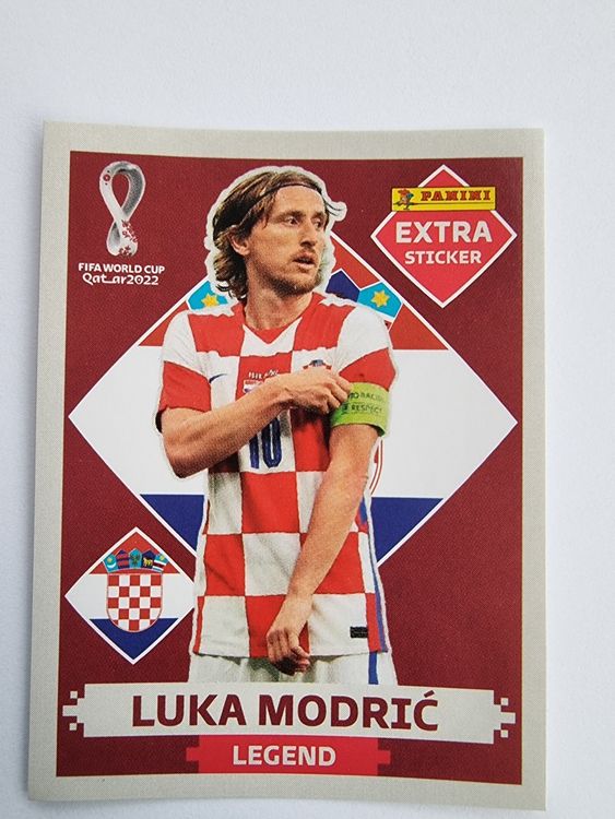 Panini WK 2022 Extra Sticker Luka Modric Burgund (Gebraucht) in ...