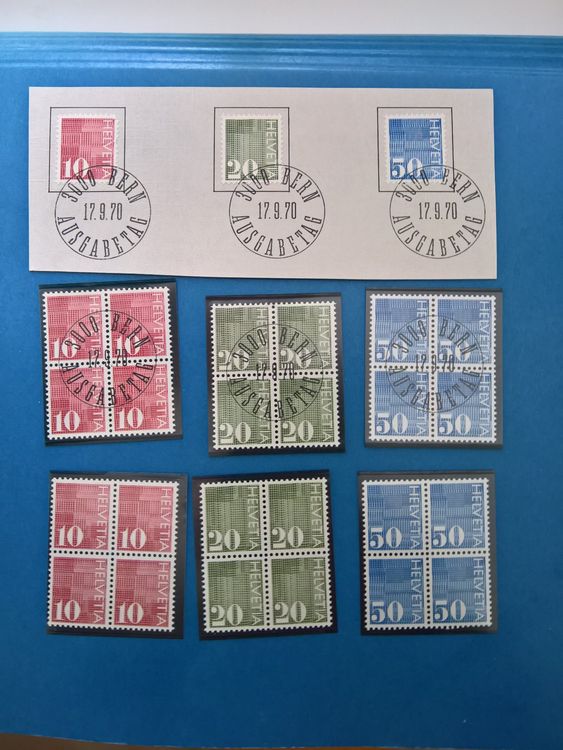 Automatenmarken 1970 im Viererblock mit Kontrollziffern **&0 (Neu (gemäss Beschreibung)) in ...