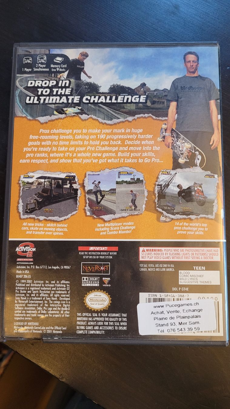 Tony Hawk's Pro Skater 4 - Nintendo Gamecube - Version US (D'occasion ...