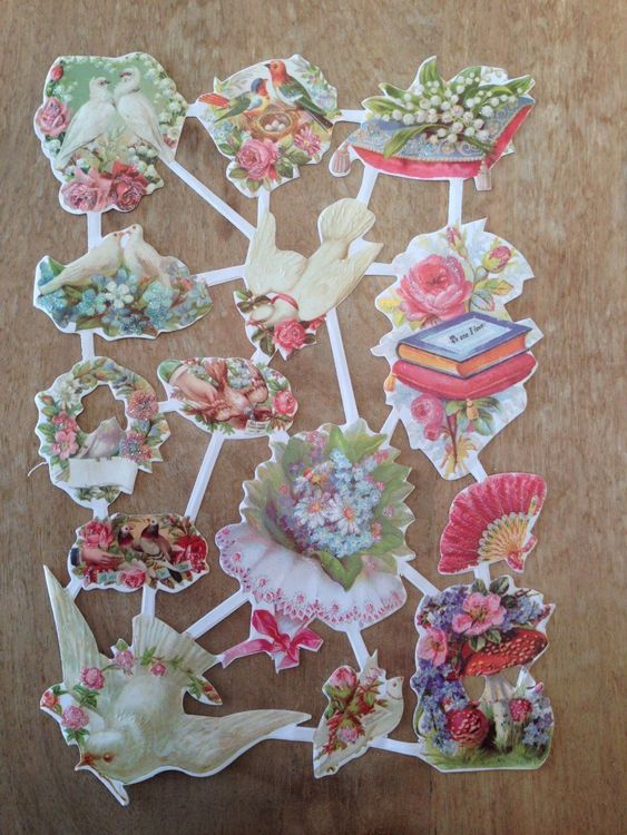 Glanzbilder Oblaten Tauben Blumen Vögel (Neu (gemäss Beschreibung)) in Luzern für CHF 5 – mit ...