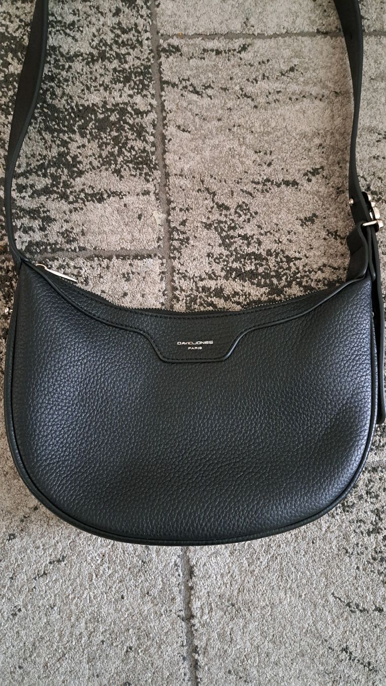 Sac à main David Jones noir cuir comme neuf (Neu (gemäss Beschreibung ...