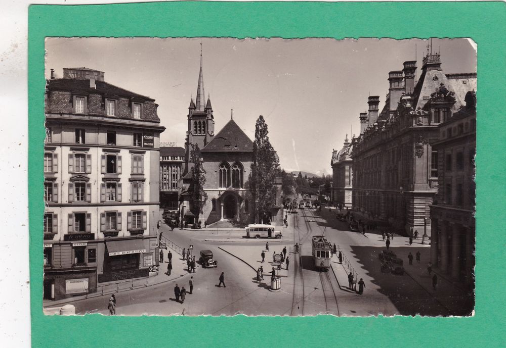 Lausanne Place Saint Francois Tram Bus 1939 | Kaufen auf Ricardo