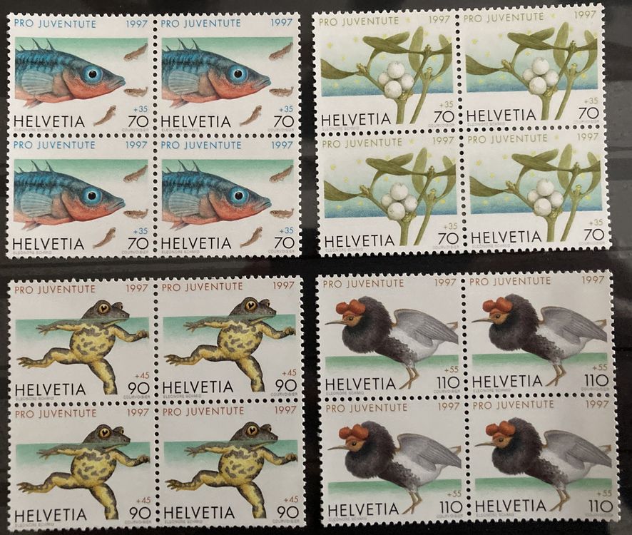 1997, PJ Viererblöcke (**) Sammlung oder Frankatur !! (Neu (gemäss Beschreibung)) in Flawil für ...