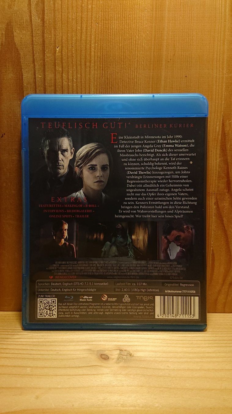 REGRESSION Blu-Ray mit Ethan Hawke und Emma Watson (Gebraucht) in ...
