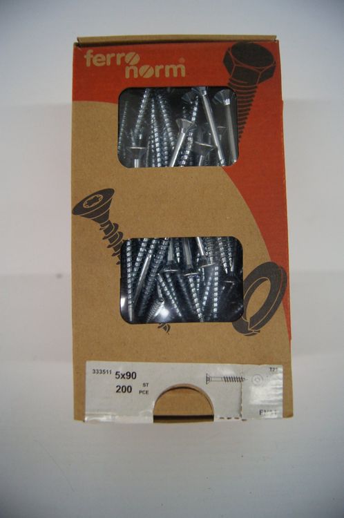 FERRO-NORM Spannplattenschrauben 5x90 200Stk. (E065) (Neu (gemäss ...