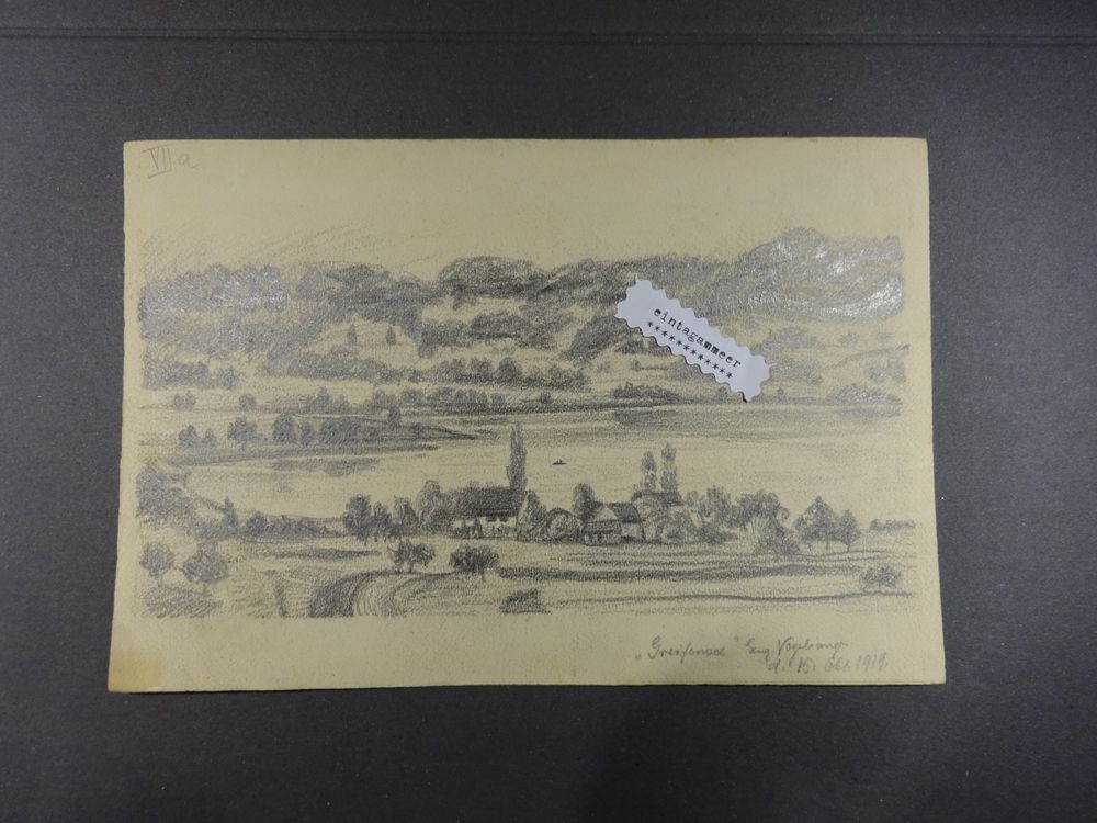 Antike Bleistiftzeichnung GREIFENSEE / Eugen Vogelsanger (Gebraucht) in Esslingen für CHF 110 ...