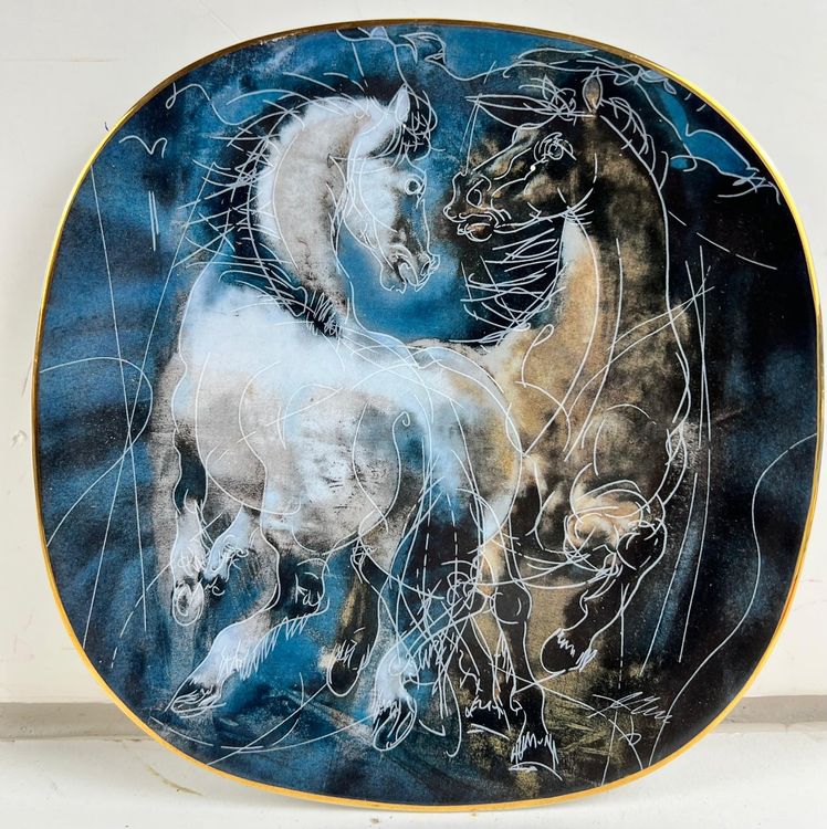 Zwei Pferde Hans Erni Rosenthal Teller (D'occasion) à Neuhausen am Rheinfall pour CHF 6 – avec ...