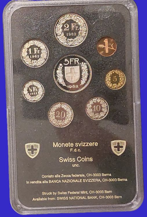 Münzsatz Schweiz 1982 stgl. (Neu (gemäss Beschreibung)) in Arch für CHF 26 – mit Lieferung auf ...