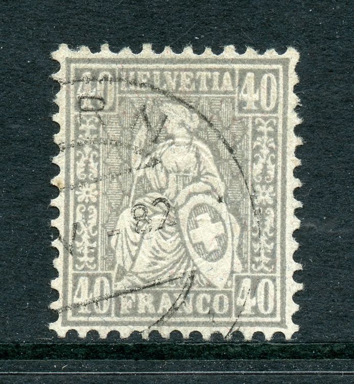 Zst 50 Faser Bern - Marke echt / Stempel falsch - Attest (Gebraucht) in ...