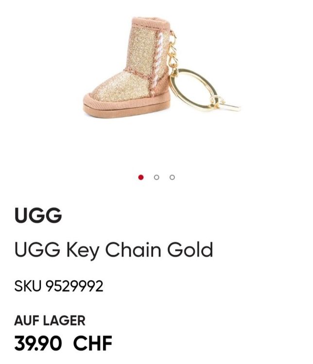 UGG Boots glitzer gold Schlüsselanhänger 5.5cm hoch | Kaufen auf Ricardo