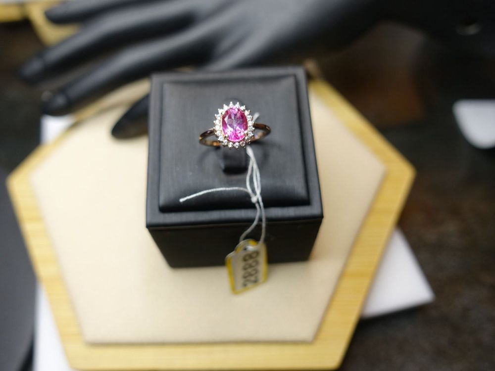Echter pink Topas Ring Gr 52 Rosegold VG | Kaufen auf Ricardo
