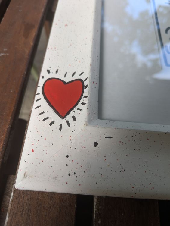 Keith Haring Friendship reproduction with hand painted frame (Gebraucht ...