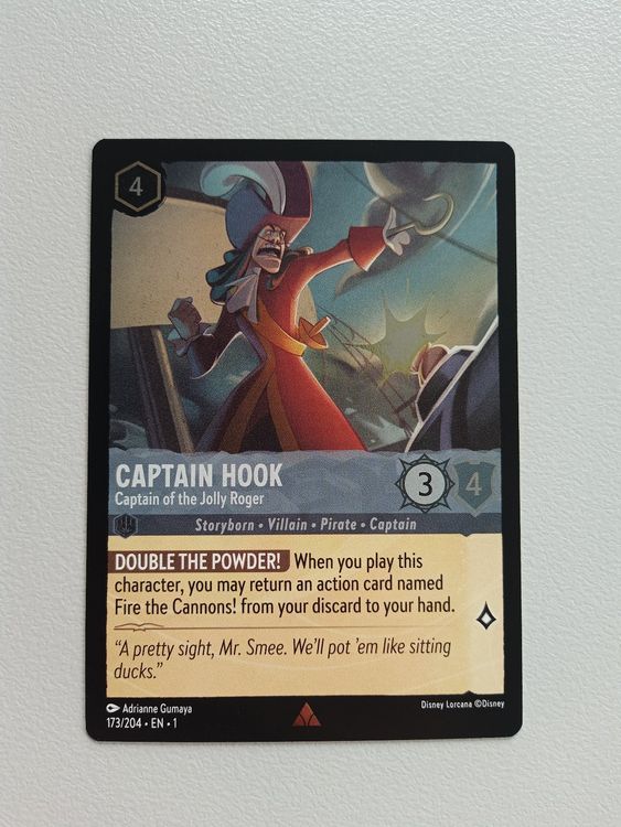 Lorcana - Captain Hook - Rare HOLO Foil - Disney (Neu (gemäss ...