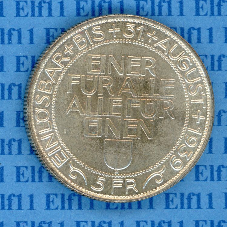 CHF___5.00 1939 Luzern -stgl 5 Franken (Neu (gemäss Beschreibung)) in Widnau für CHF 50 – mit ...
