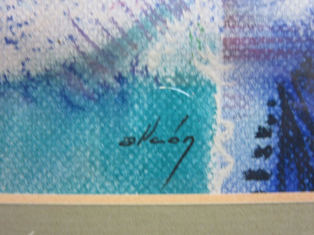 KÜNSTLER ? AQUARELL BLEISTIFT MIT RAHMEN SIGNIERT | Kaufen auf Ricardo