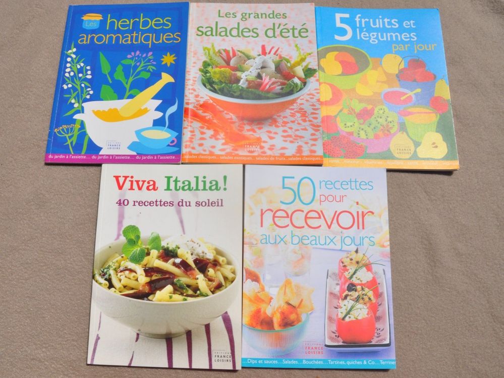 5 livres de recettes : fruits, légumes, salades et recevoir | Kaufen ...