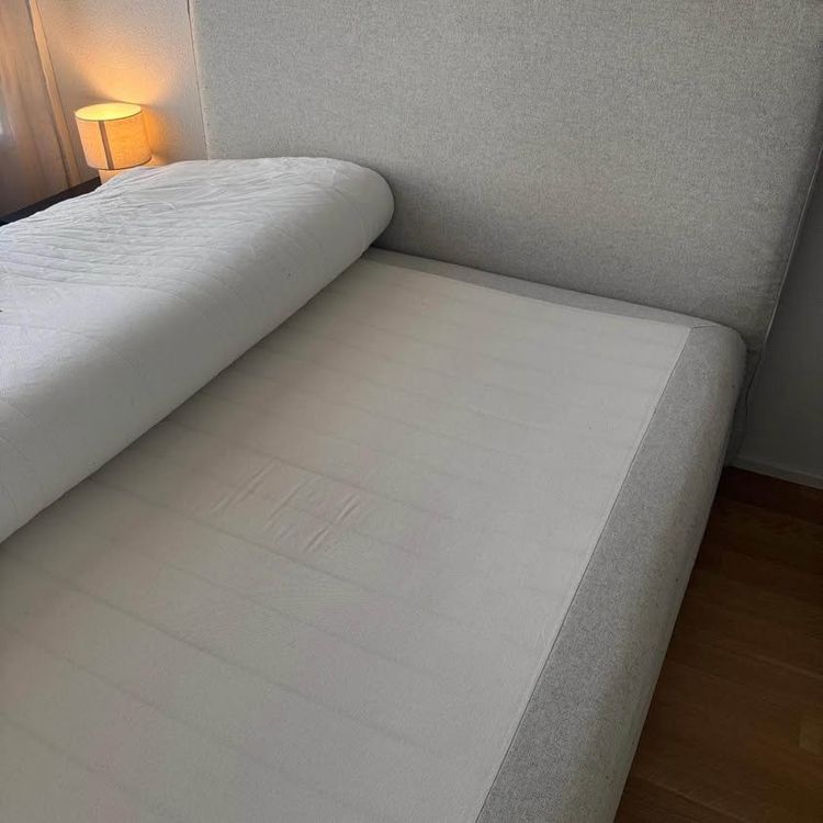 IKEA DUNVIK Bett mit TUSSÖY Memory-Foam-Topper + Matratze (Gebraucht ...