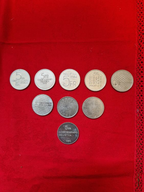 Collection de pièces commémoratives suisses, années diverses | Kaufen ...