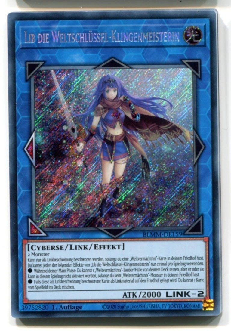 Yu-Gi-Oh! Lib die Weltschlüssel Klingenmeisterin Secret Rare (Neu und ...