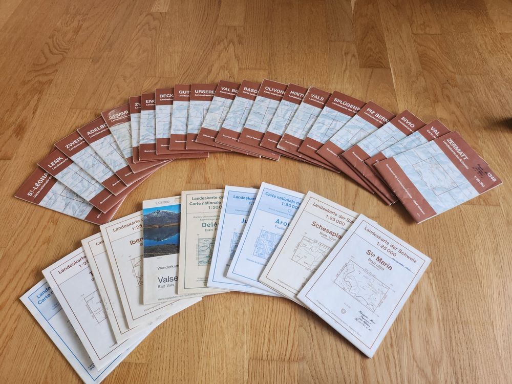 Sammlung Schweizer Landeskarten 1:25'000 (Gebraucht) in Mettmenstetten ...
