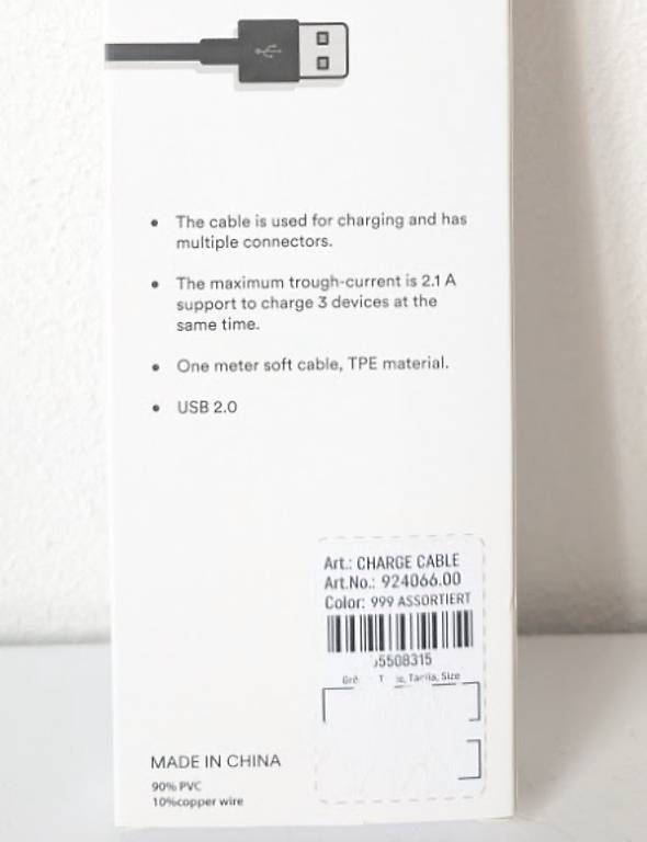 3-in-1 Ladekabel (USB-C, Lightning, Micro-USB) NEU OVP (Gebraucht) in ...