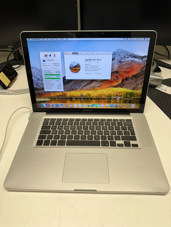Apple MacBook Pro 15", 4GB, 256GB SSD, Intel i5, 100% Bat. (Gebraucht ...