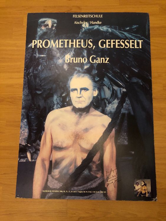 Bruno Ganz Prometheus-Plakat signiert! Salzburger Festspiele (Gebraucht) in Wiesenberg für CHF ...