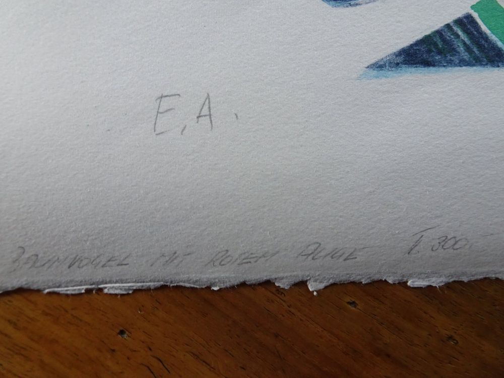 Elso Schiavo Epr.d'Artiste Baumvogel mit rotem Auge 1972 (Gebraucht) in ...