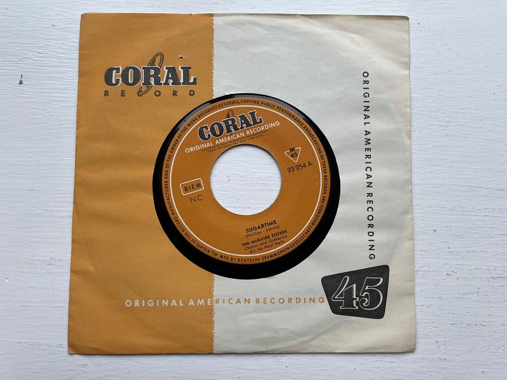 McGuire Sisters - Sugartime / Banana Split 7" Single, 1958 | Kaufen auf ...