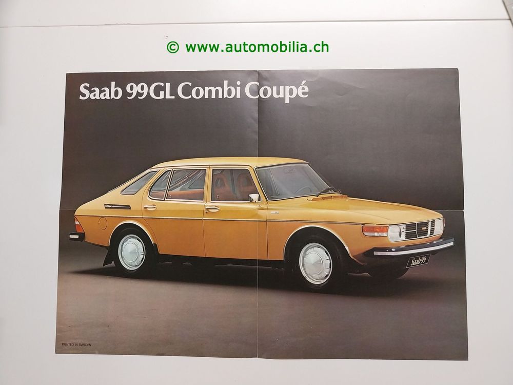 Saab 99 GL Combi Coupé Poster deutsch (Saab Akutell Magazin) (Gebraucht ...