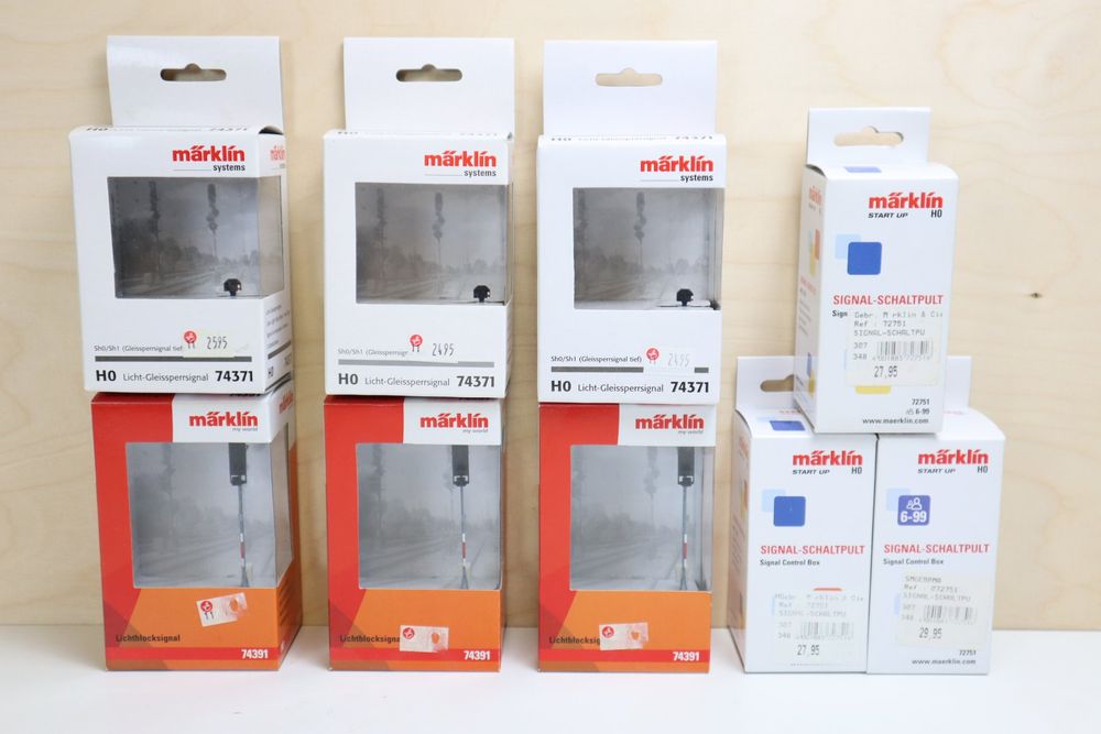 Märklin 9 x Signal/Stellpult 74391/74371 Neu - NP: 234.- | Kaufen auf ...