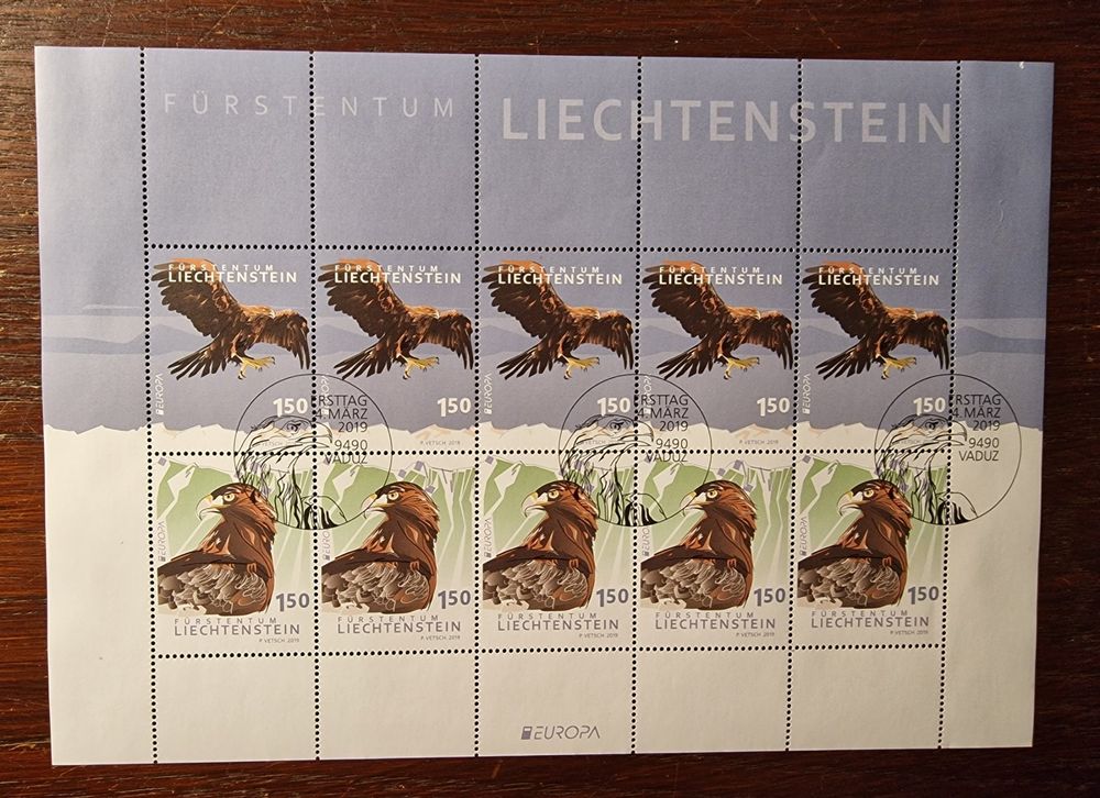 FL 2019 Kleinbogen ET Kat:1933/4 / Europa Nationalvogel | Kaufen auf Ricardo