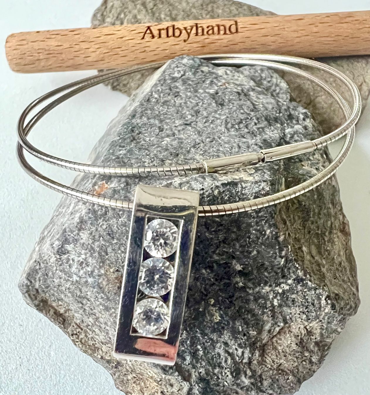 Drei Sterne aus Licht – Silber Collier 925 MPz mit Zirkonia (Gebraucht ...