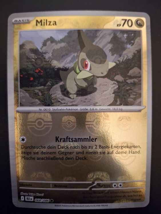 Milza Pokémon Karte Masterball Deutsch - Top Zustand! 068/08 (Neu ...