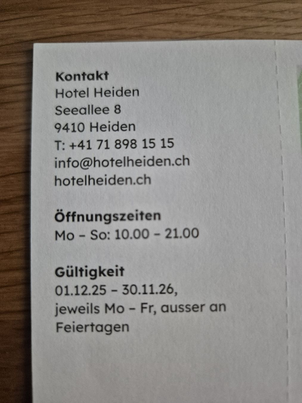 Hotel Heiden Gutschein 2 für 1 Day-Spa (Neu und originalverpackt) in ...