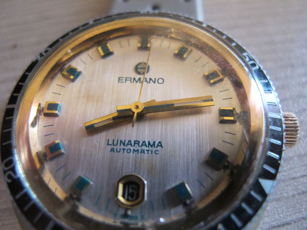 Ermano Lunarama Moonwatch Automatic Herren Läuft 1972 Vintag (Gebraucht ...