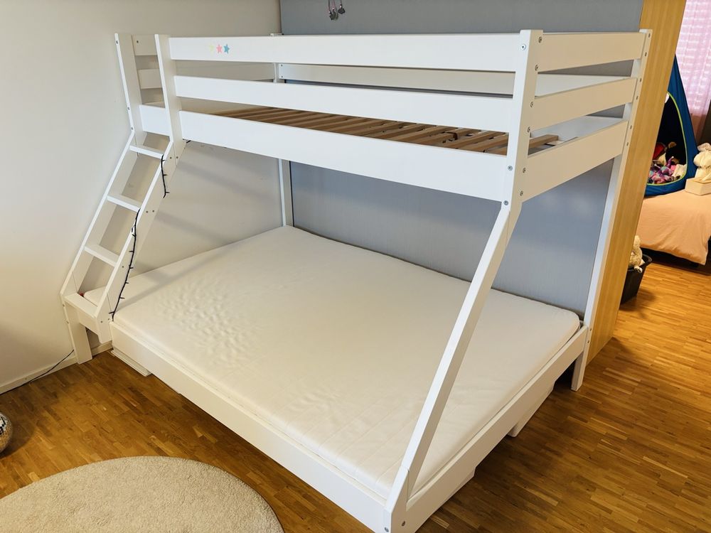 Bett Spielbett Etagenbett Stockbett weiss 140x200 Kinderbett (Gebraucht ...