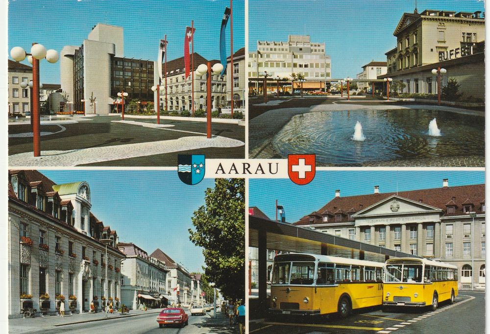 5 verschiedene Ansichtskarten von Aarau 70 er Jahre (Gebraucht) in ...