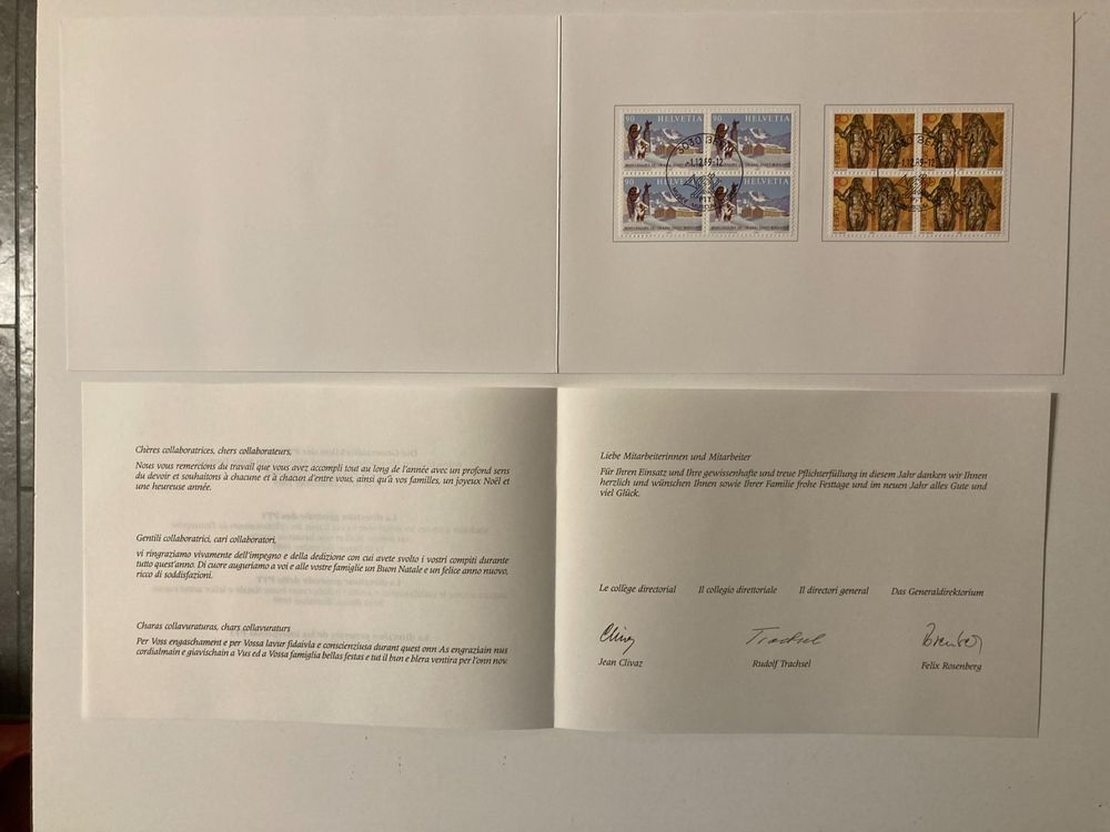 PTT Brief mit Dank und Weihnachts- und Neujahrwünsche (Gebraucht) in ...