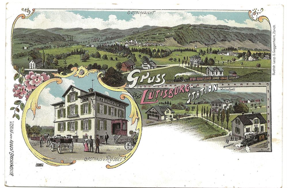 Gruss Aus Lütisburg Station Sg Toggenburg Rössli Litho Kaufen