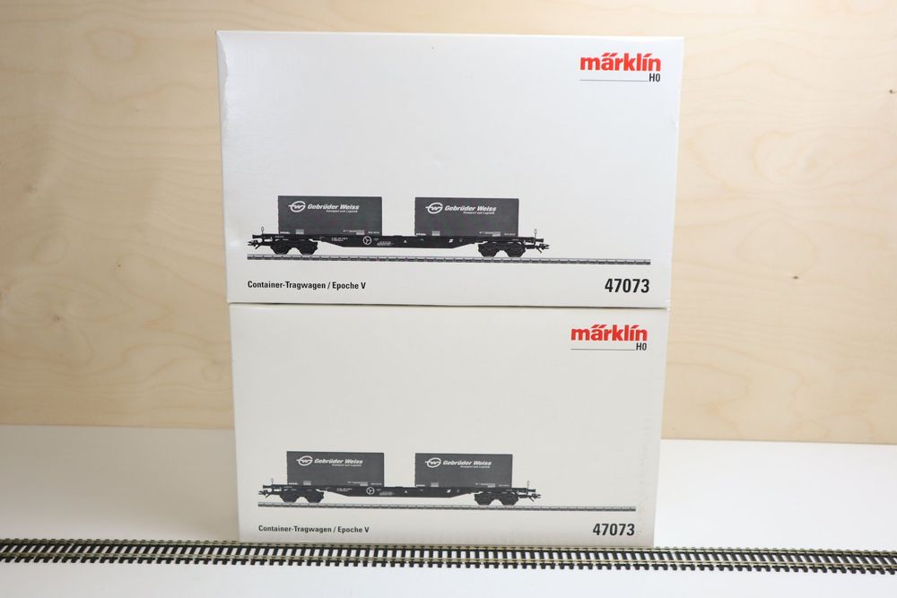 Märklin 2 x Containerwagen 47073 - Gebrüder Weiss | Kaufen auf Ricardo