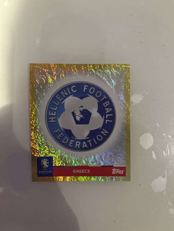 UEFA Euro 2024 Topps Sticker GRE 1 GOLD (Neu (gemäss Beschreibung)) in ...