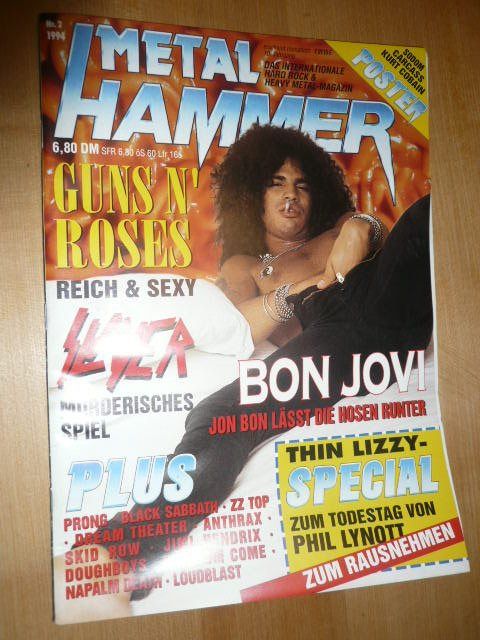 METAL HAMMER 2/94 - GUNS N' ROSES Bon Jovi SLAYER Thin Lizzy | Kaufen ...